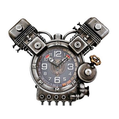 V Shape Motorcycle Engine Wall Clock Boxman