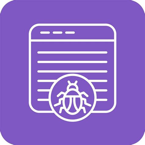 Website Bug Line Round Corner Background Icons Vector Art At Vecteezy