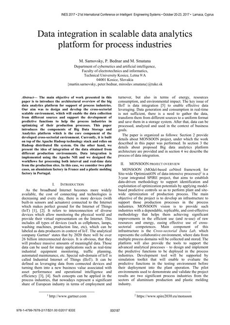 pdf data integration in scalable data analytics platform for process