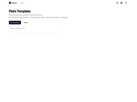Plate Template By Udecode A Nextjs Template Built At Lightspeed