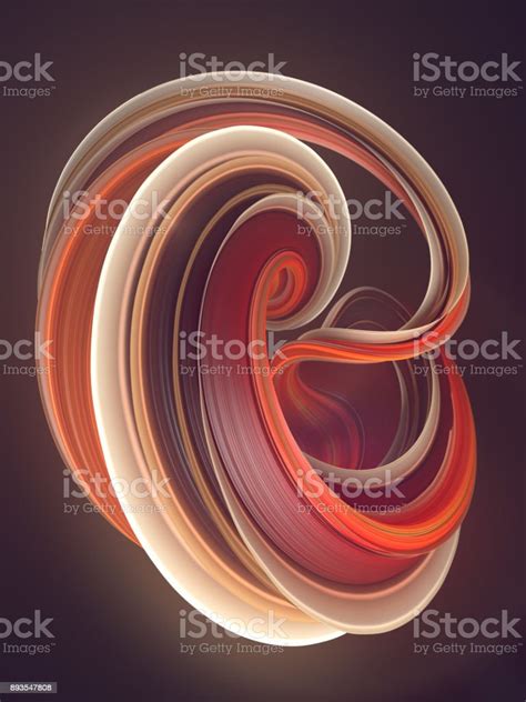 컬러 트위스트 모양입니다 컴퓨터 생성 추상적인 기하학적 3d 렌더링 그림 3차원 형태에 대한 스톡 사진 및 기타 이미지 3차원 형태 개념 곡선 Istock