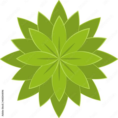 Tree Or Plant Top View For Landscape Design Icon Colored Tree For Architectural Map Plan