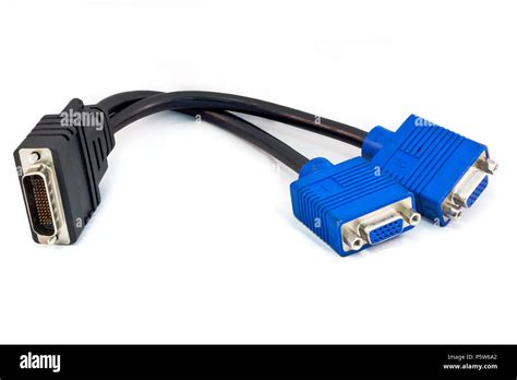 Dual Vga Cable To Connect Two Monitors To A Computer On A White