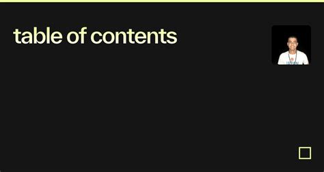 Table Of Contents Codesandbox
