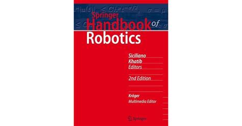 Springer Handbook Of Robotics By Bruno Siciliano