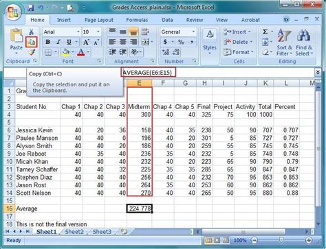Microsoft Excel 2007 Home Tab