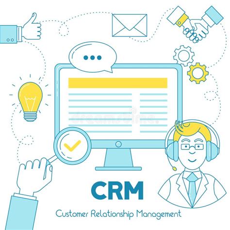 Crm Customer Relationship Service Illustration Stock Illustration Illustration Of