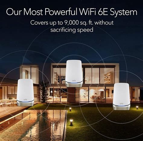 Netgear Orbi Quad Band Wifi E Mesh System Router With Satellite Extenders Gbps Speed
