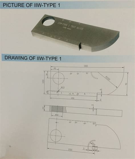 Test Measure And Inspect Ndt Iiw Type 1 Calibration Block 1018 Steel Test Block For Ultrasonic