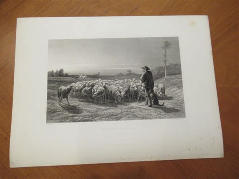 The Shepherd [original Engraving] By Engraving By C Cousen After Rosa Bonheur 1885 First