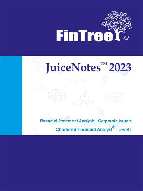 2 Cfa L1 2023 Fsa Corporate Issuers Fintree Juice Notes Pdf Pricing Financial Statement