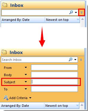 How To Search Subject Line Only In Outlook