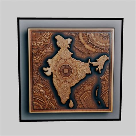 3d File India Map Topography For Cnc Router Laser And 3d Printer 🇮🇳 ・3d