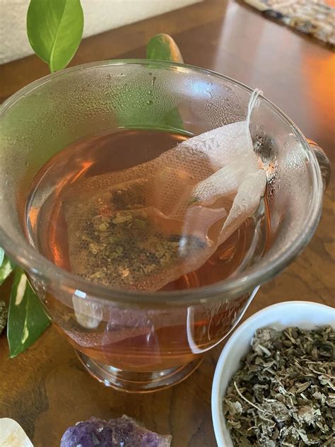 Cooling And Calm Herbal Tea Infusion With Sage Lemon Balm Hibiscus