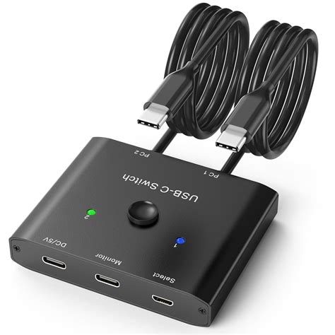 10gbps Usb C Switch 2 Computers Bi Directional 2 In 1 Out 1 In 2 Out Usb Type C Switcher Support