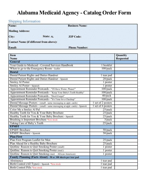 Alabama Catalog Order Form Fill Out Sign Online And Download Pdf Templateroller