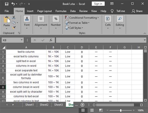How To Split Text Into Multiple Columns In Excel Worksheet