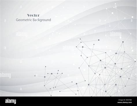 Abstract Geometric Background With Connected Lines And Dots Stock