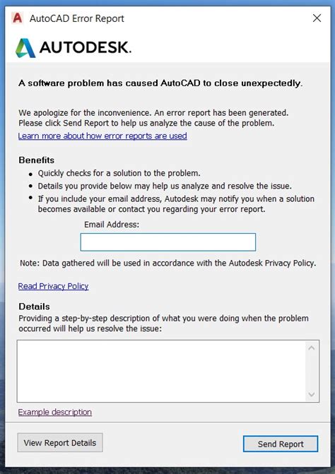 A Software Problem Has Caused Autocad To Close Unexpectedly Autocad 2017 Autodesk Community