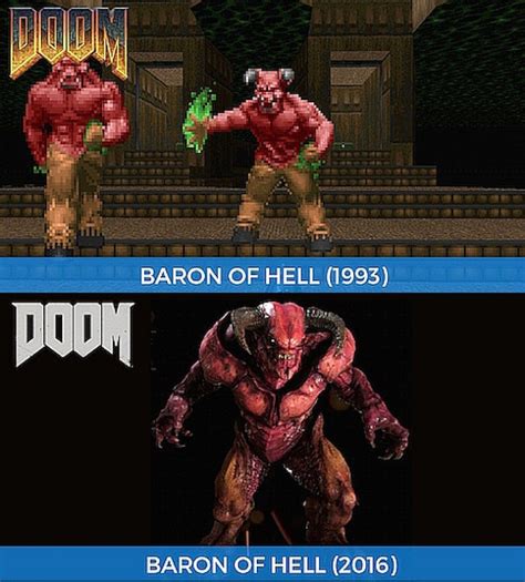 [game] ชมภาพเปรียบเทียบพลพรรคปีศาจจาก Doom ยุค 90 กับ Doom 2016 ว่าเปลี่ยนไปมากแค่ไหน Notebookspec