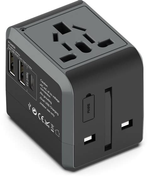 Universele Wereldstekker International Travel Adapter Met 3 USB C En USB Poorten Bol