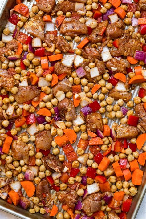 Chicken Shawarma Sheet Pan Dinner Easy One Pan Meal Skinnytaste