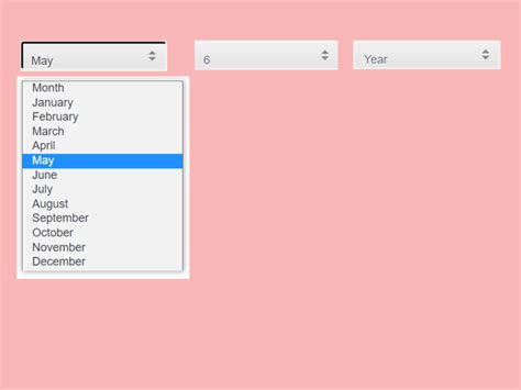 Simple Date Picker In Javascript Using Select Tags — Codepel