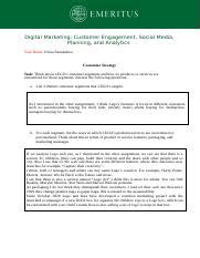 Dms Customize Strategy Template Section A Docx Digital Marketing Customer Engagement Social