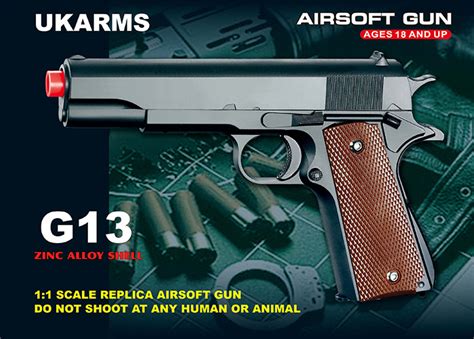 UKARMS G13 Metal Spring Pistol [G13] : Airsoft Wholesaler - Ukarms ...