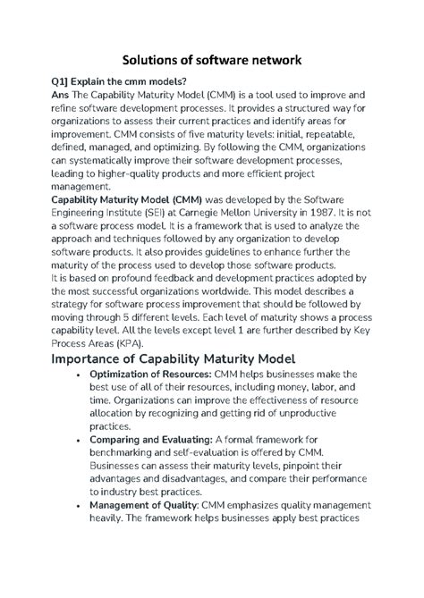Cmm Models Explained A Comprehensive Overview Of Software Processes