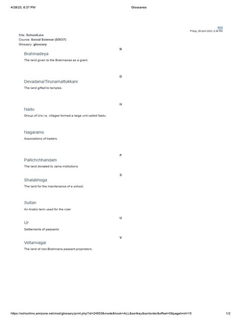 Glossaries Pdf