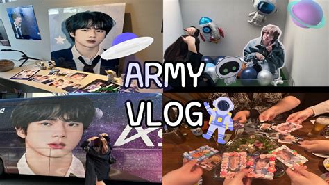 아미로그 My Army Log 석진🐹 솔로앨범 축하해🤍ㅣ솔로앨범 축하카페 가기 🏻ㅣ열봉부엌ㅣ아미브이로그ㅣ덕질로그 Youtube