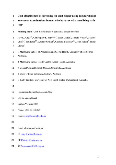 PDF P Cost Effectiveness Of Screening For Anal Cancer Using Regular Digital Ano Rectal