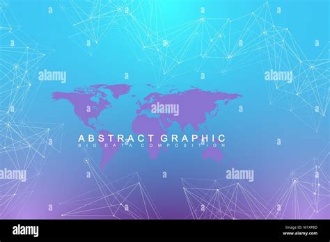 Political World Map With Global Technology Networking Concept Digital