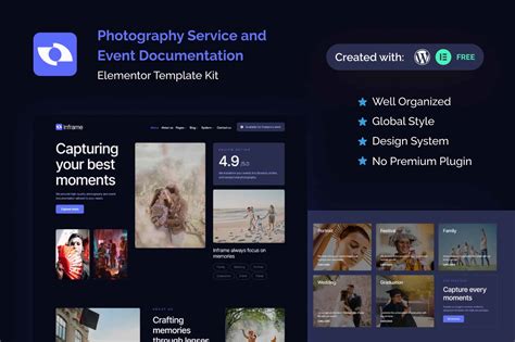 Inframe Photography Service And Event Documentation Elementor Template