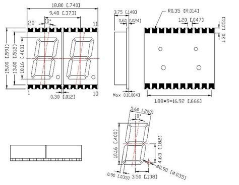 Inch Dual Digit Segment LED Display China SMD LED Display And Inch Segment