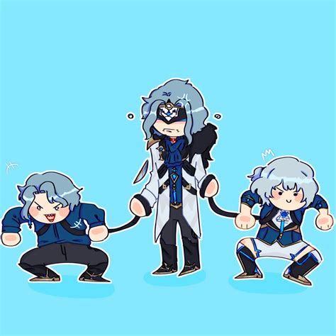 Omega Taking Dottore And Thawe For A Walk By Sukibusi On Deviantart