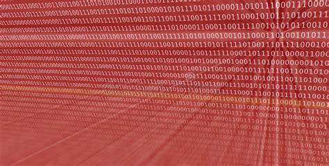 Colorful Digital Binary Data Digits And Streaming Binary Code Background With Light Beams Stock