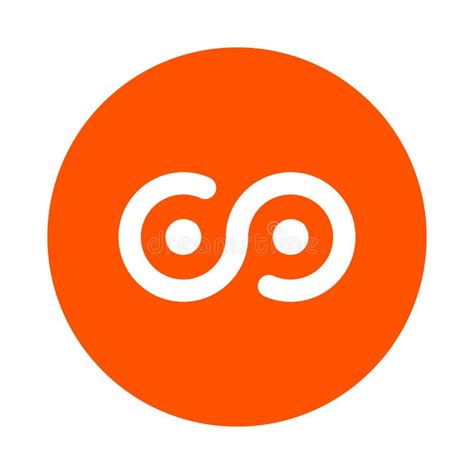 Symbol Of Digital Crypto Currency Titcoin Monochrome Round Icon Flat Style Stock Illustration