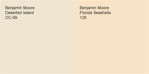 Benjamin Moore Deserted Island Vs Benjamin Moore Florida Seashells Comparison