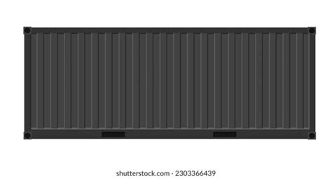 Black Shipping Cargo Container Transportation Vector Stock Vector