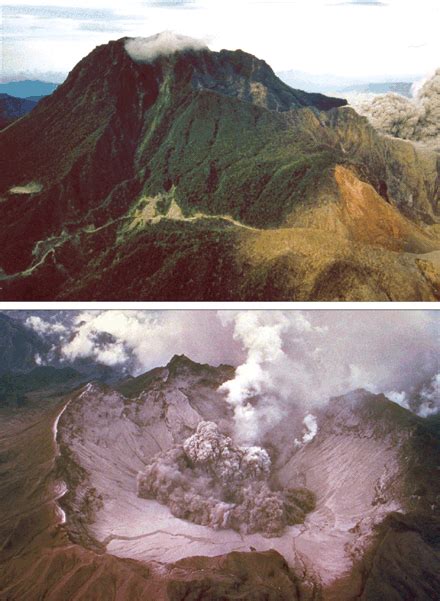 Mount Pinatubo Before And After Eruption