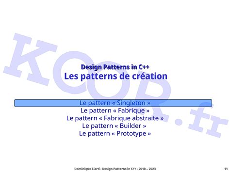 Design Patterns Avec C Design Patterns In C Les Patterns De Création