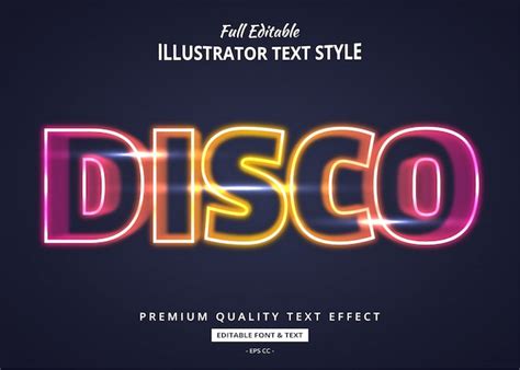 premium vector gradient neon text style effect