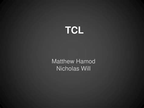 Ppt Tcl The Powerful Command Language Historical Context