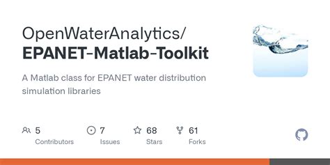 Github Openwateranalytics Epanet Matlab Toolkit A Matlab Class For Epanet Water Distribution
