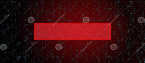 digital binary code on dark red background data breach stock vector