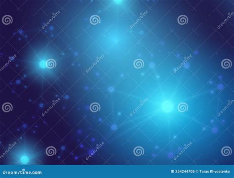 Abstract Blue Background Dots Connected Stock Vector Illustration Of Future Polygon 254244705