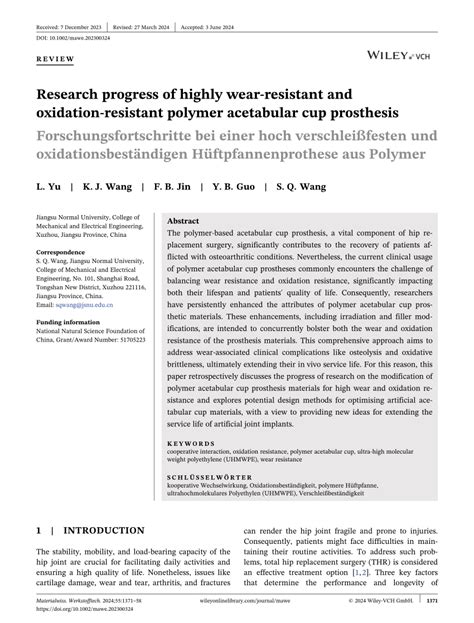 Research Progress Of Highly Wear‐resistant And Oxidation‐resistant