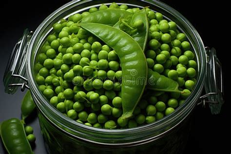 Upper View Of Open Pea Can Wit Stock Illustration Illustration Of View Upper 333260184